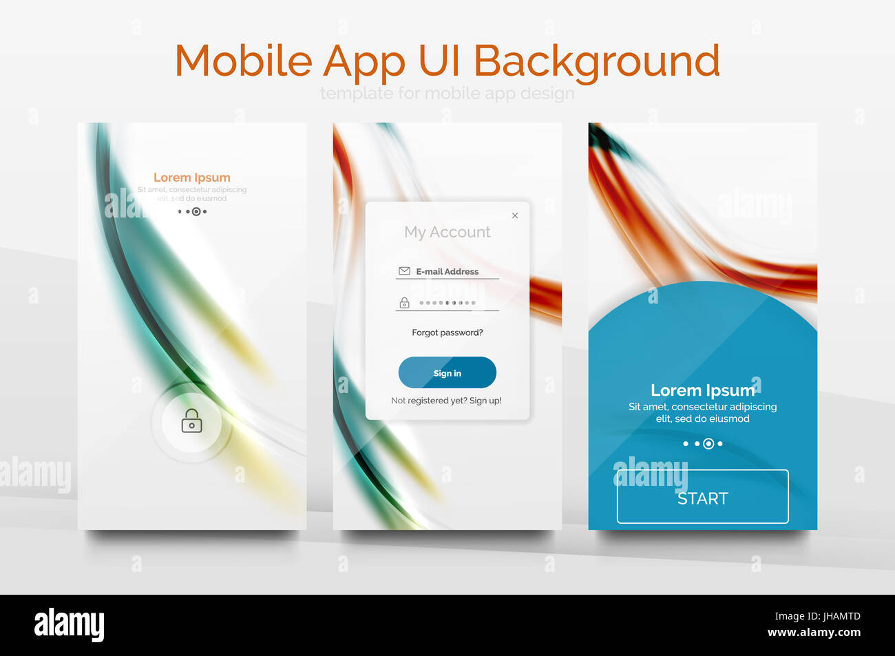 Mobile application interface background, user interface - UI ...