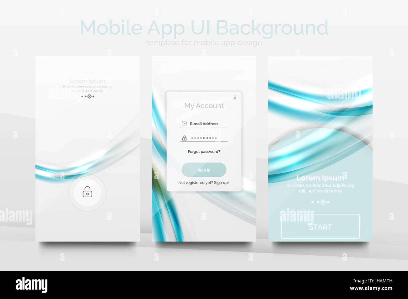 Mobile application interface background, user interface - UI. Smartphone screen mockup gui ...