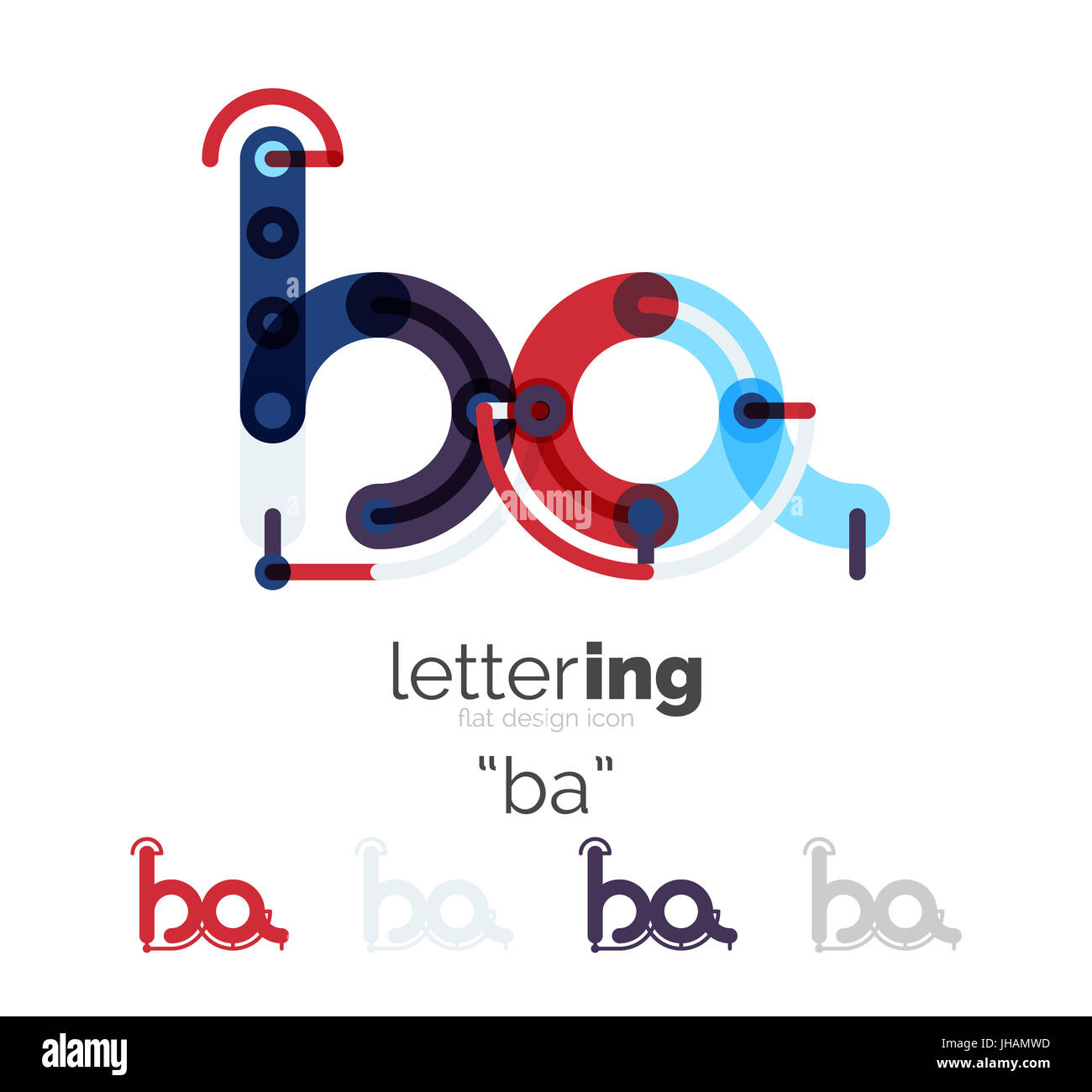 Linear business logo letter. Alphabet initial letters company name ...