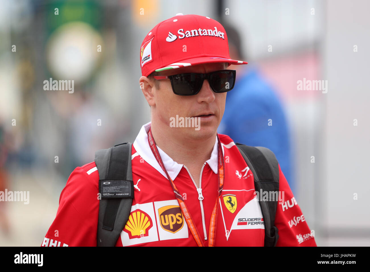 Ferrari's Kimi Raikkonen during Paddock Day of the 2017 British Grand ...