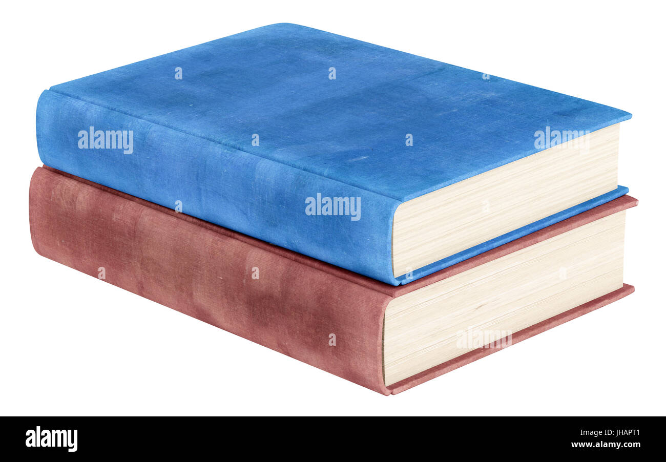 two books isolated on white background. 3d illustration Stock Photo - Alamy