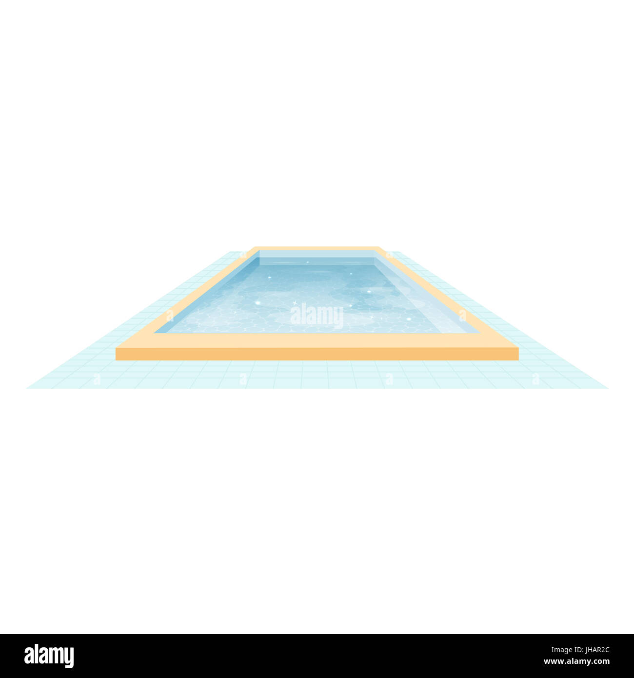 Vector illustration of the pool. Blue pool. Pool with clear water Stock ...