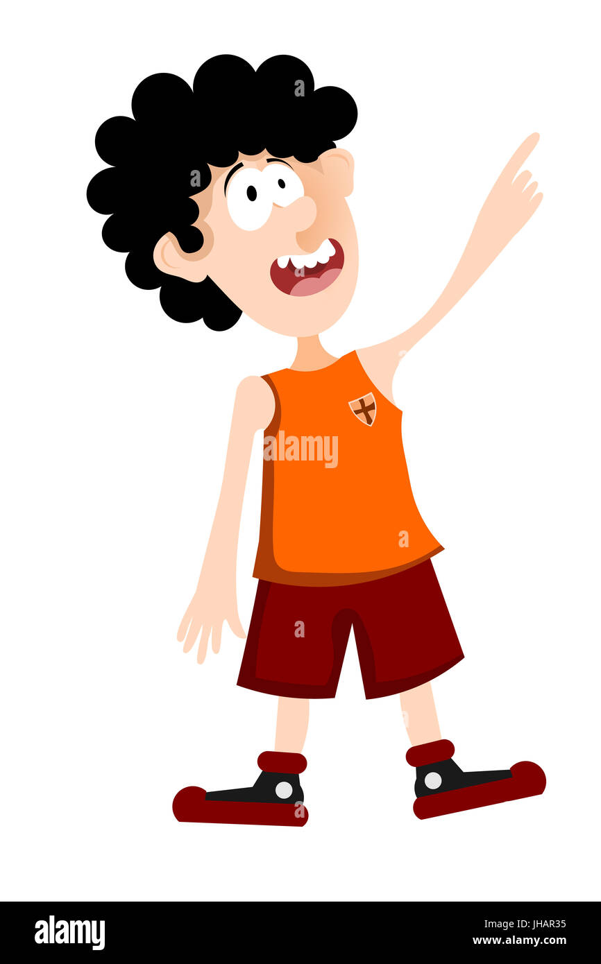 Cartoon boy kid hand gesture hi-res stock photography and images - Alamy