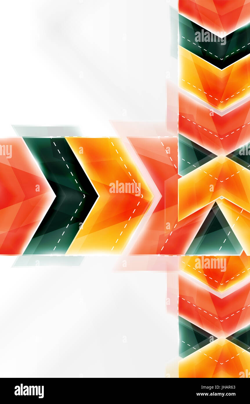 Colorful arrows composition. web brochure, internet flyer, wallpaper or ...