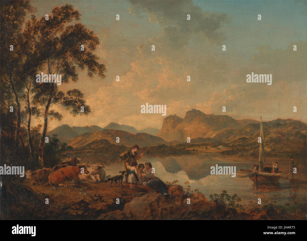 Julius Caesar Ibbetson’s painting *Langdale Pikes from Lowood* depicts ...