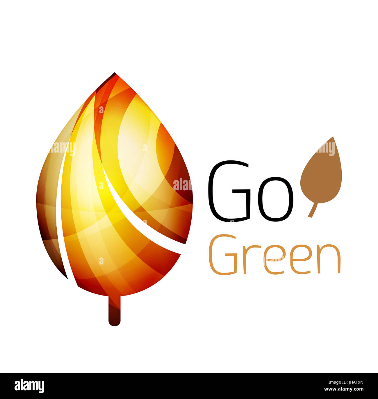 Go green nature concept. logo leaf Stock Photo - Alamy