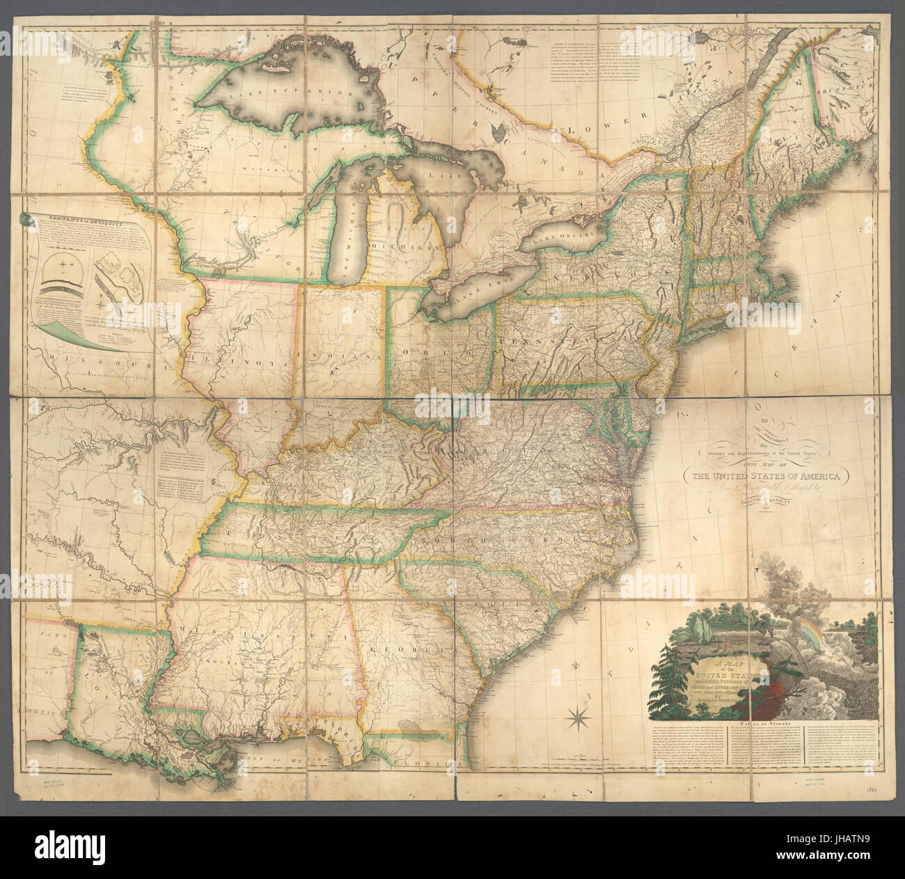 A map of the United States and British provinces of Upper and Lower ...