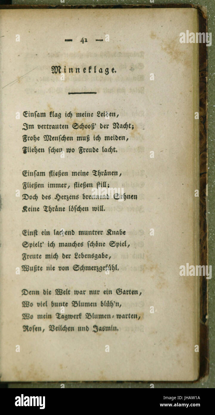 Heine Gedichte 1822 041 Stock Photo - Alamy