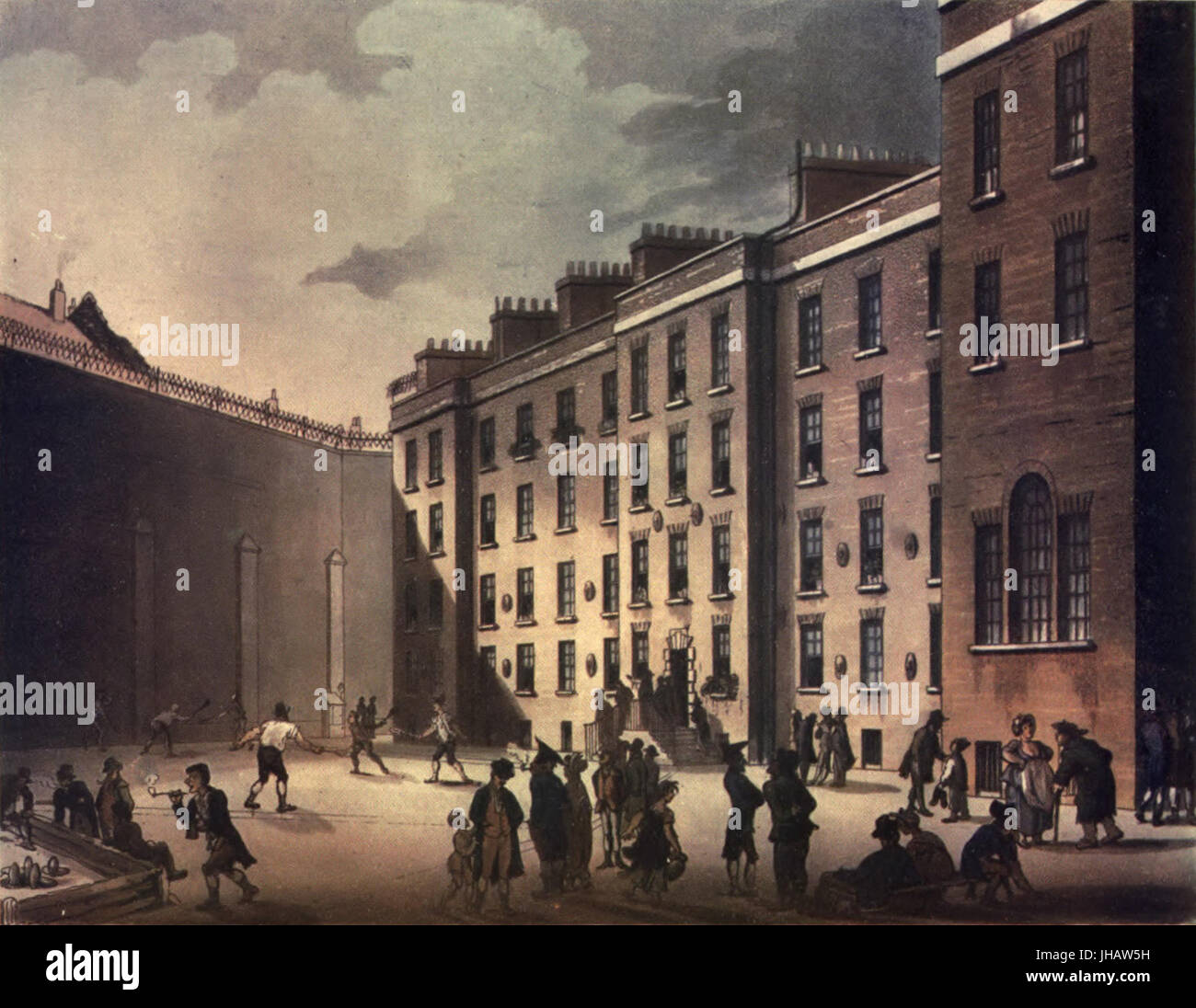 Microcosm of London Plate 036 - Fleet Prison Stock Photo - Alamy