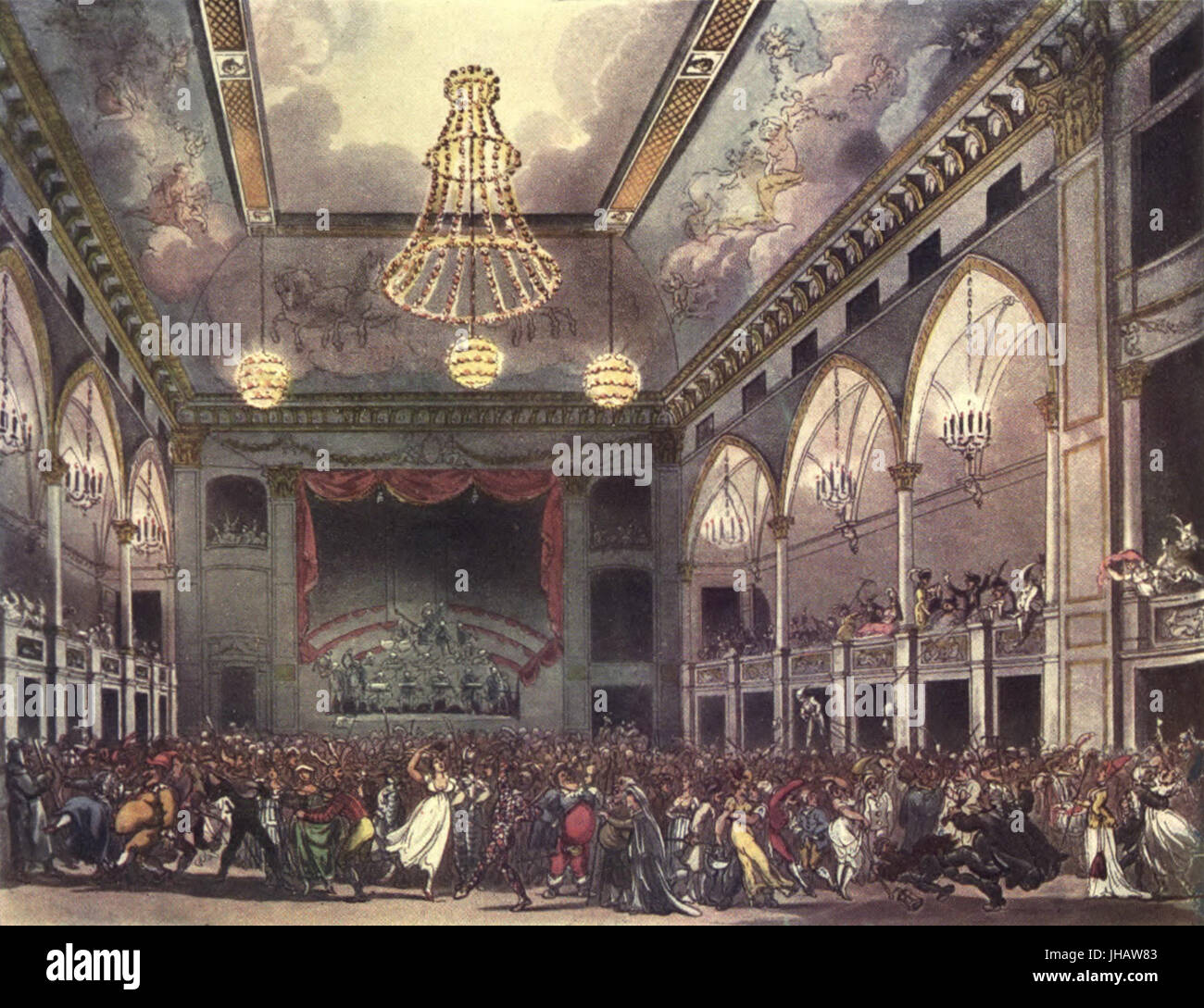 Microcosm of London Plate 060 - Pantheon Masquerade Stock Photo - Alamy