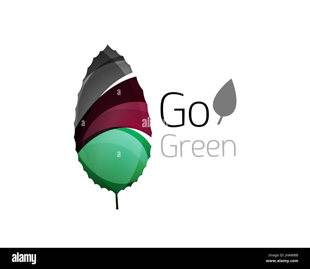 Shiny leaf icon. illustration Stock Photo - Alamy