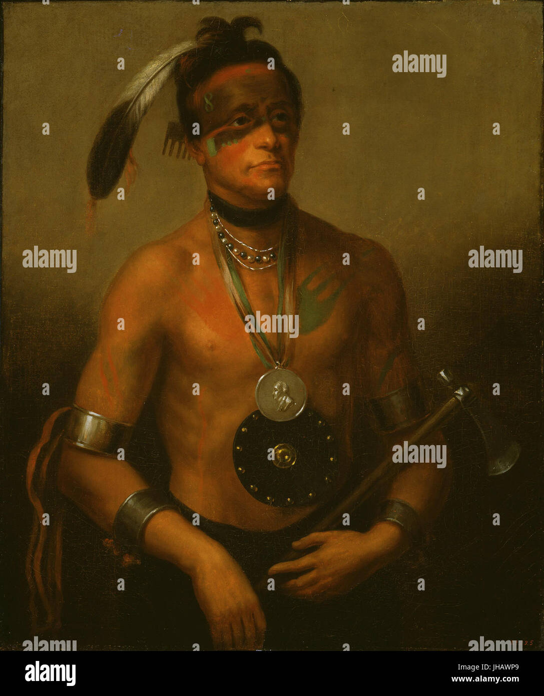 Henry Inman - Portrait of Hoo-Wan-Ne-Ka Stock Photo - Alamy