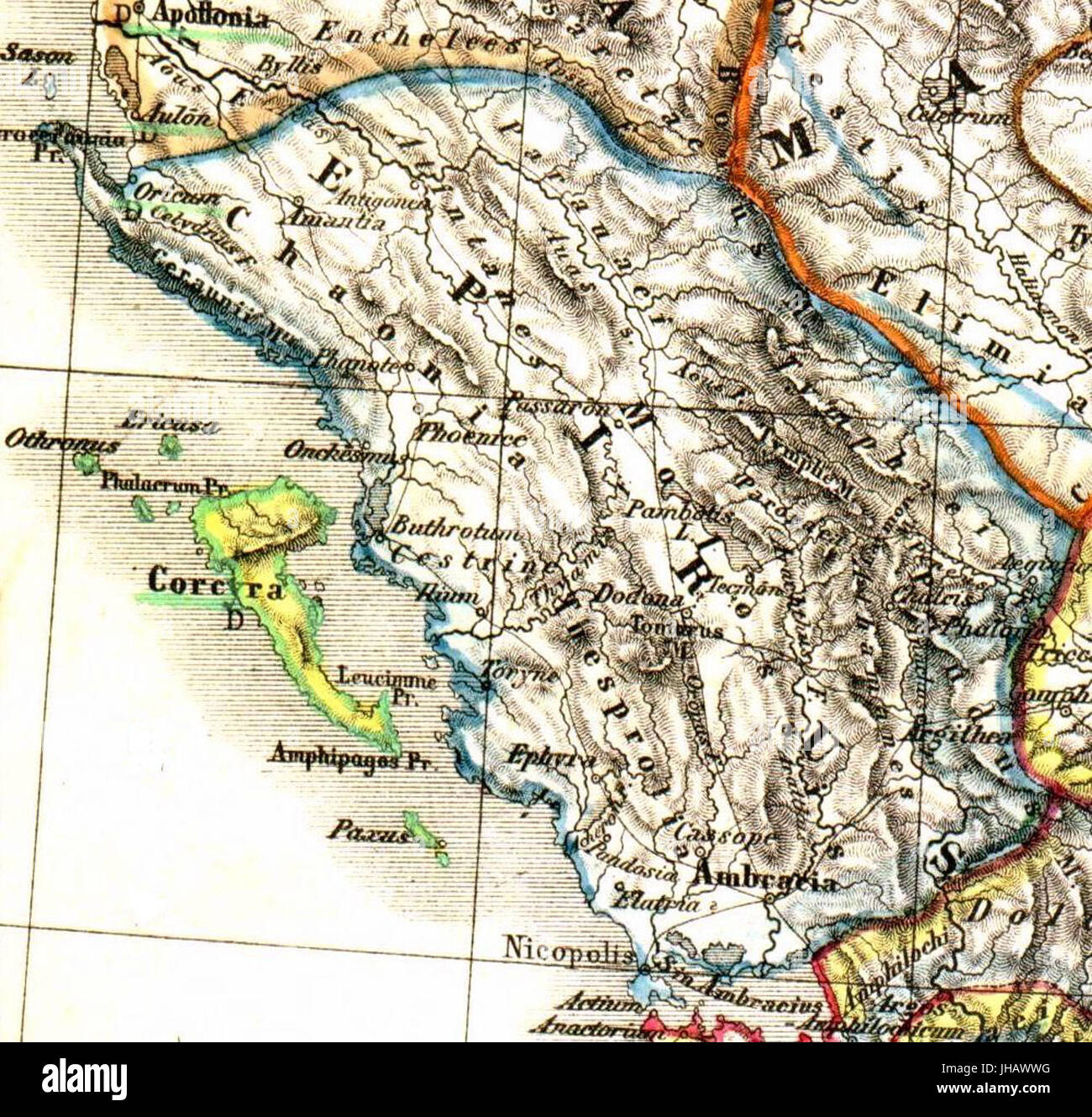 Epirus map hi-res stock photography and images - Alamy