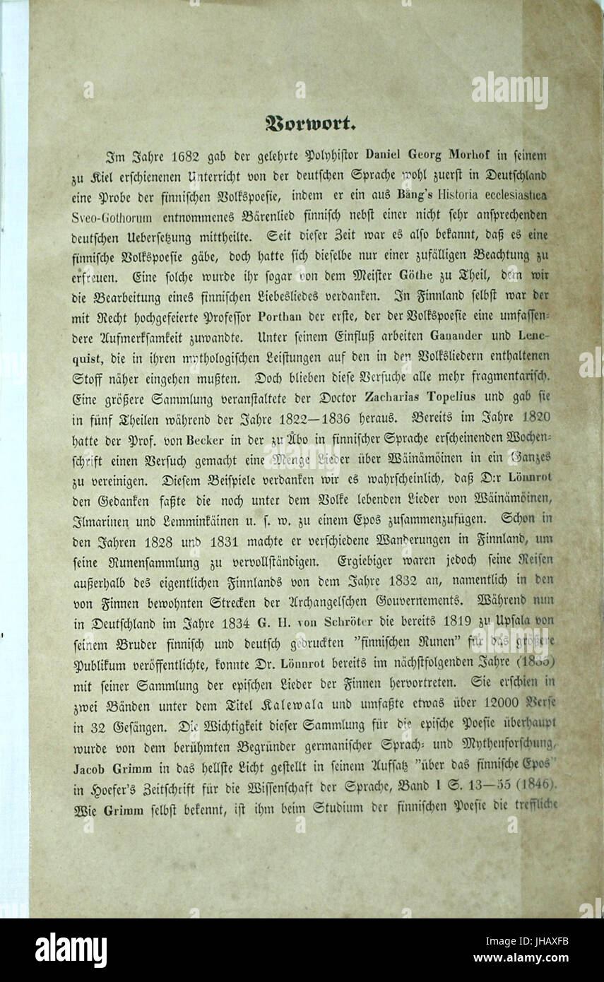Kalewala, das National-Epos der Finnen - V Stock Photo - Alamy