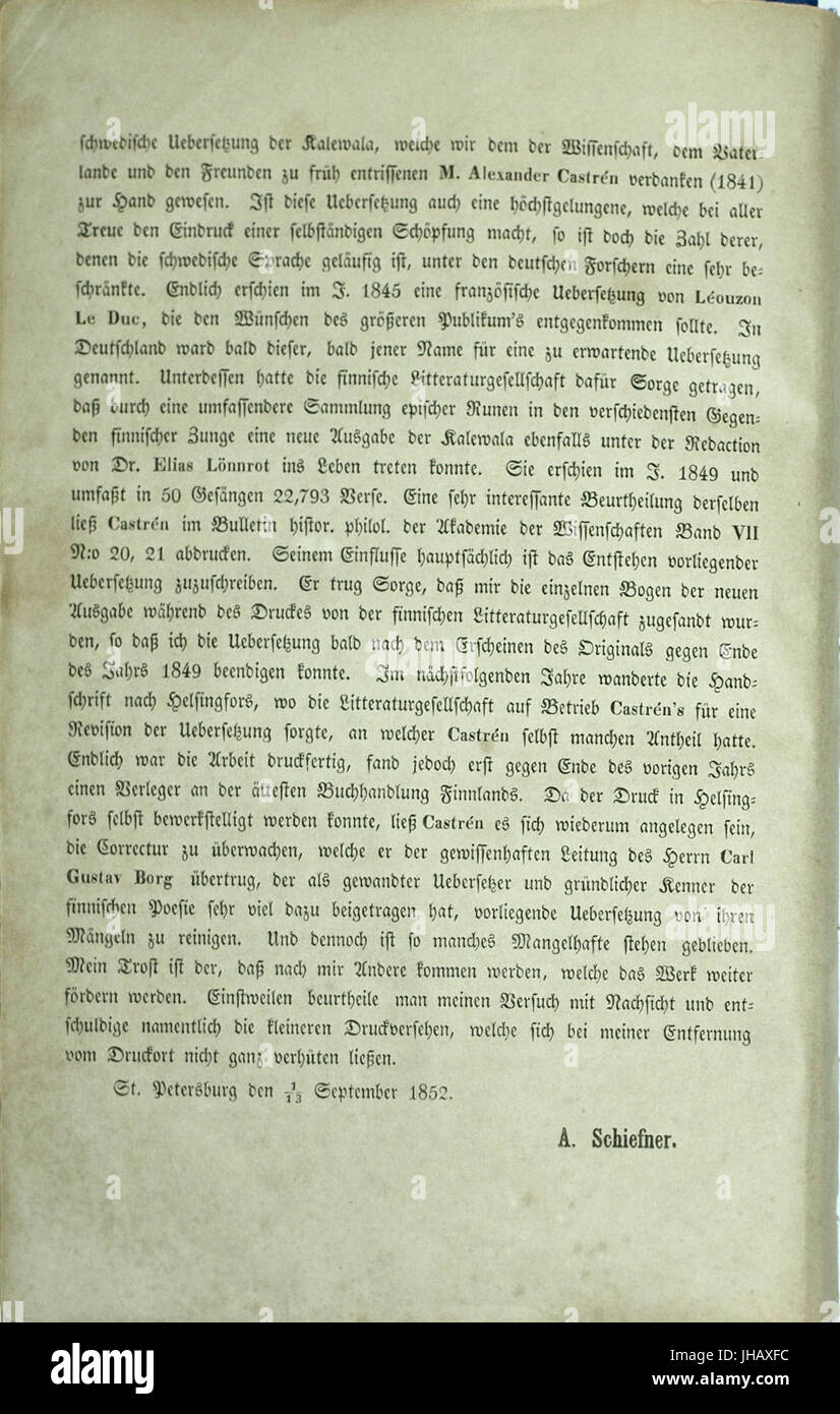 Kalewala, das National-Epos der Finnen - VI Stock Photo - Alamy