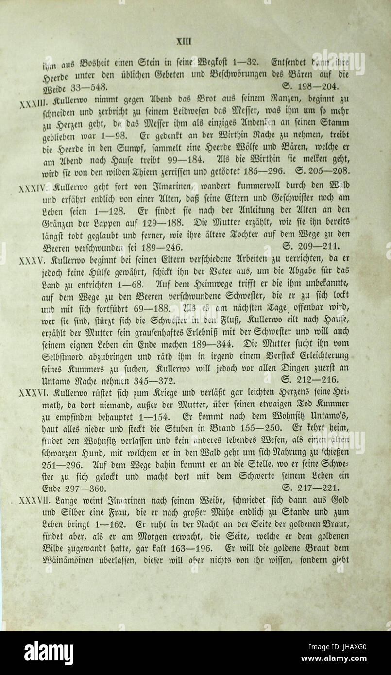 Kalewala, das National-Epos der Finnen - XIII Stock Photo - Alamy