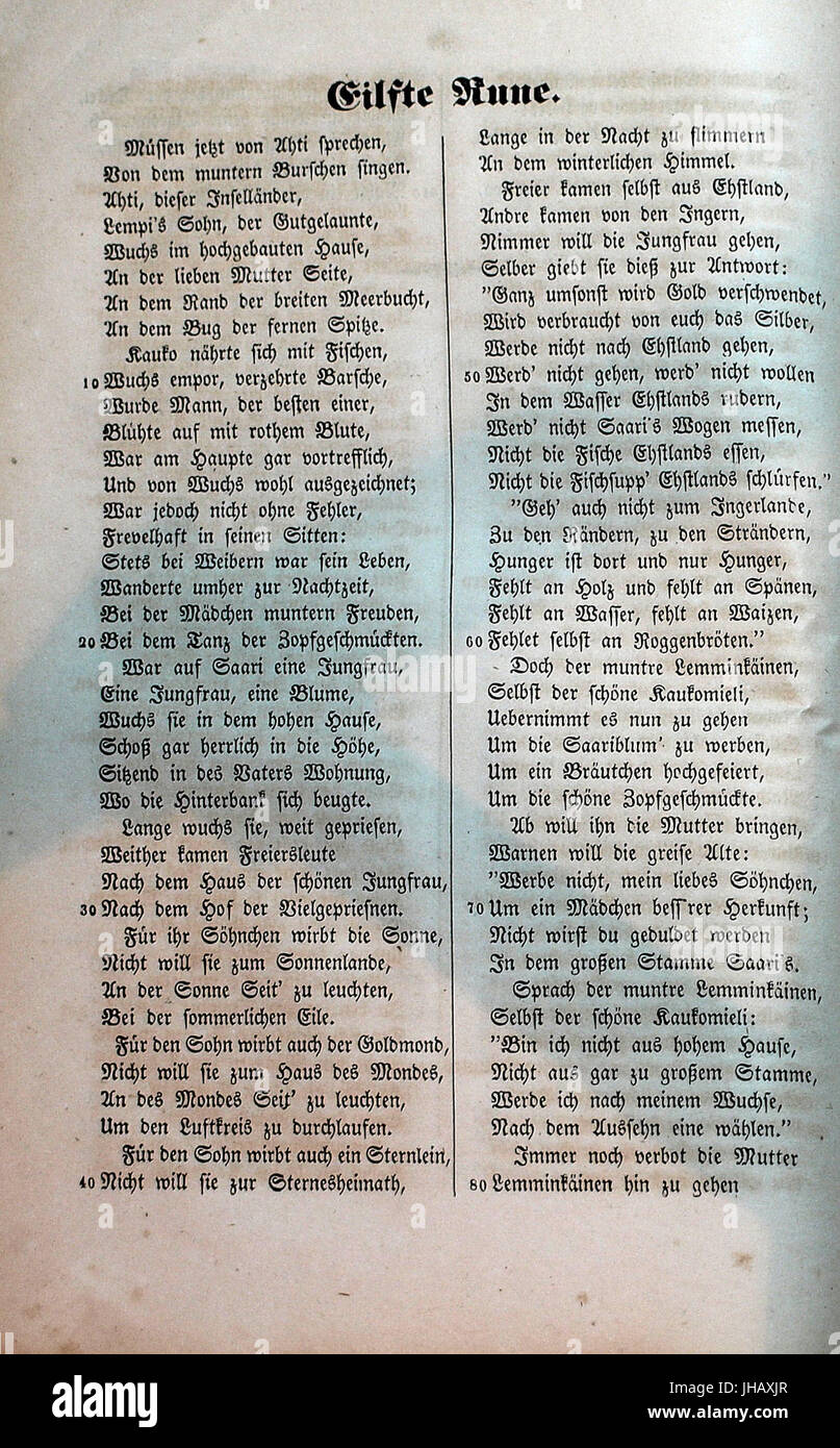 Kalewala, das National-Epos der Finnen - 054 Stock Photo - Alamy