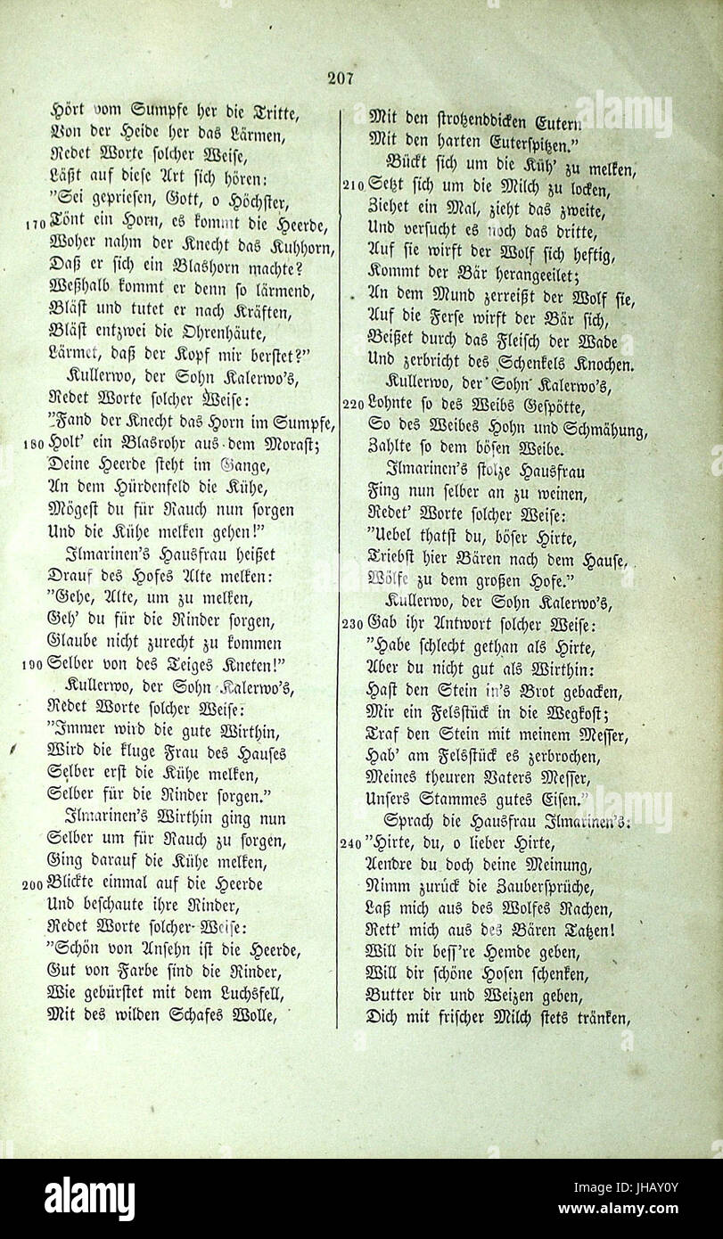 Kalewala, das National-Epos der Finnen - 207 Stock Photo - Alamy