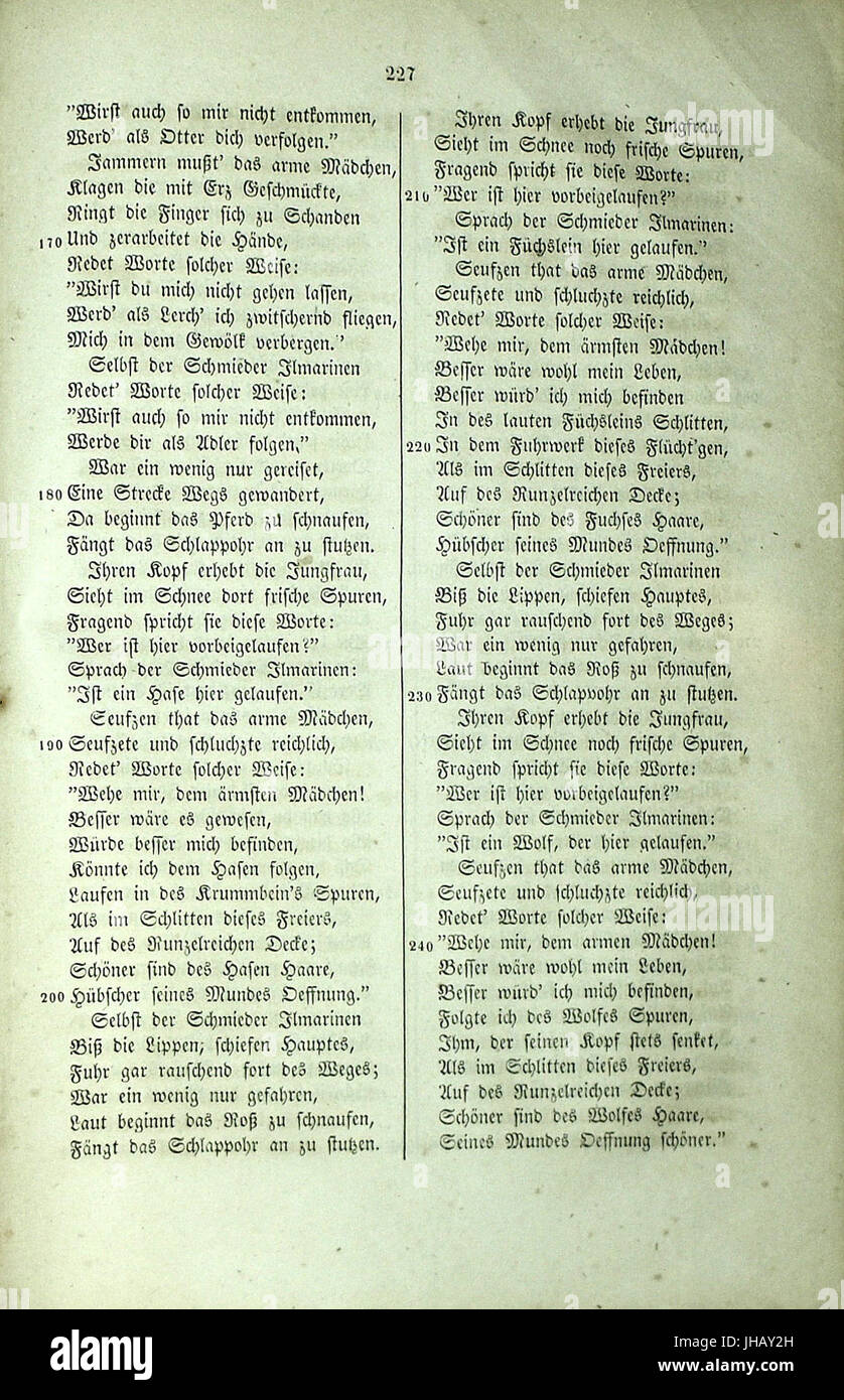 Kalewala, das National-Epos der Finnen - 227 Stock Photo - Alamy