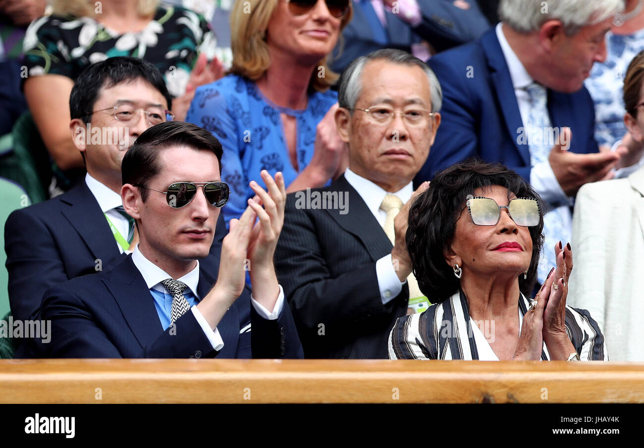 Dame Shirley Bassey and Sebastian Knoerr in the royal box of centre ...