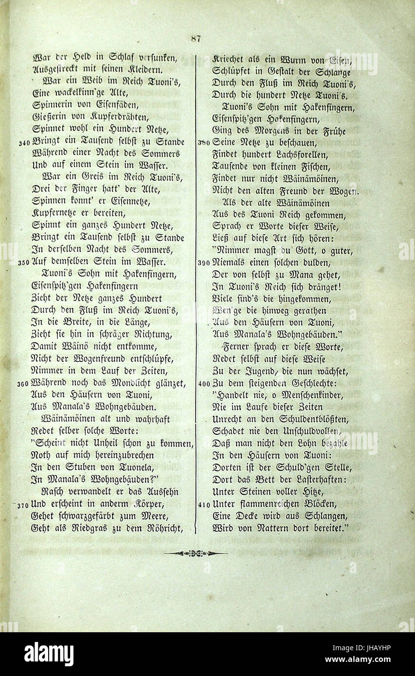 Kalewala, das National-Epos der Finnen - 087 Stock Photo - Alamy