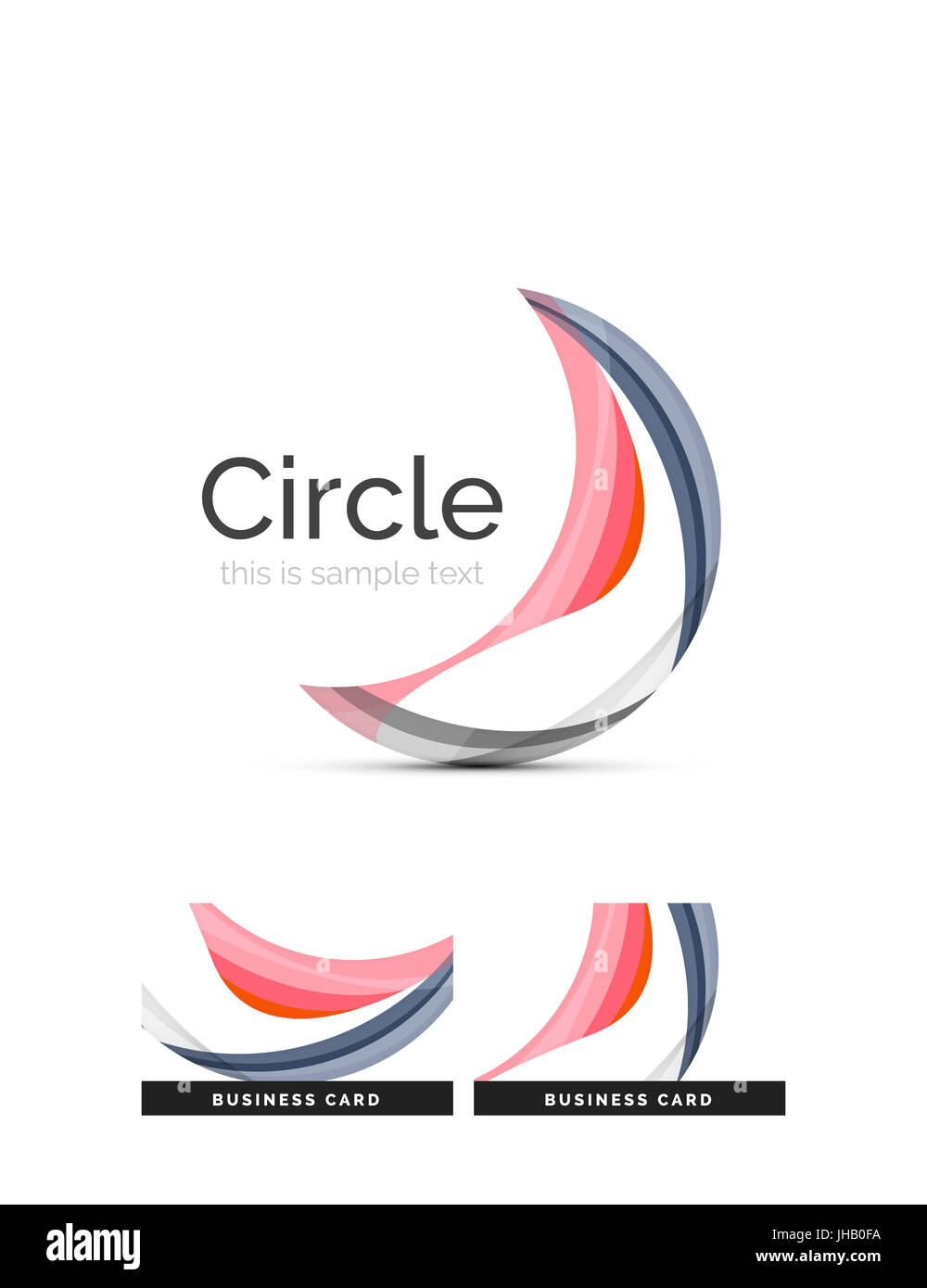 Circle logo. Transparent overlapping swirl shapes. Modern clean ...