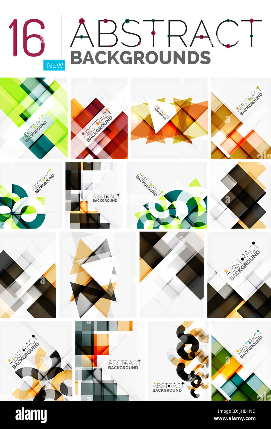 Collection of abstract backgrounds - repetition of multicolored ...