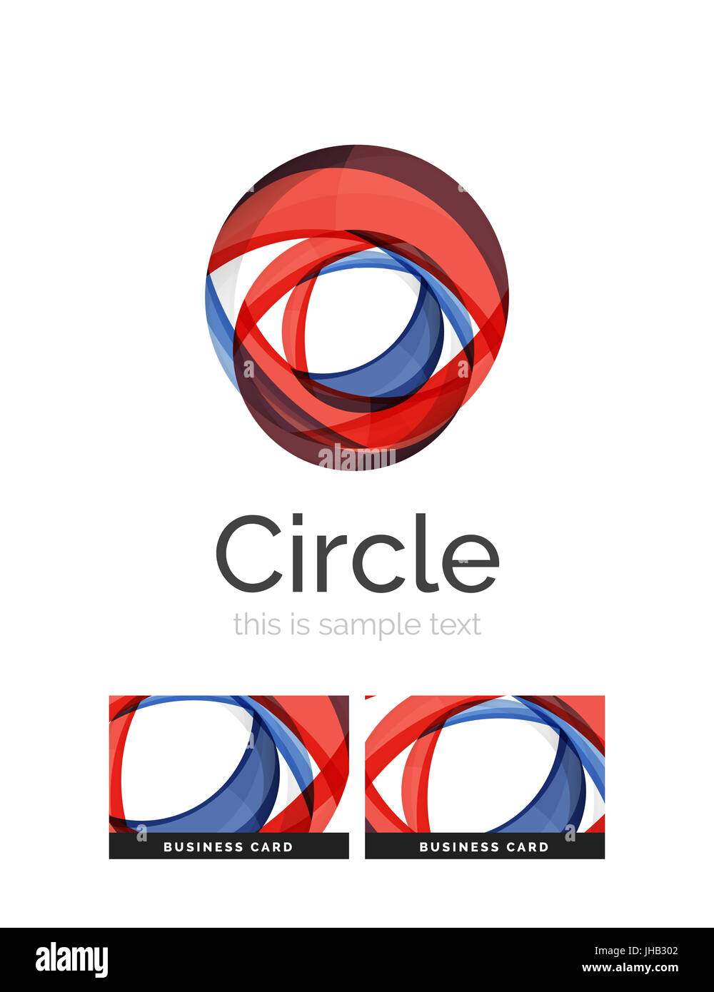 Circle logo. Transparent overlapping swirl shapes. Modern clean ...