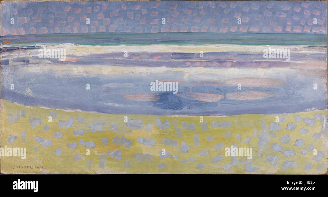 Sea after sunset, by Piet Mondriaan Stock Photo - Alamy