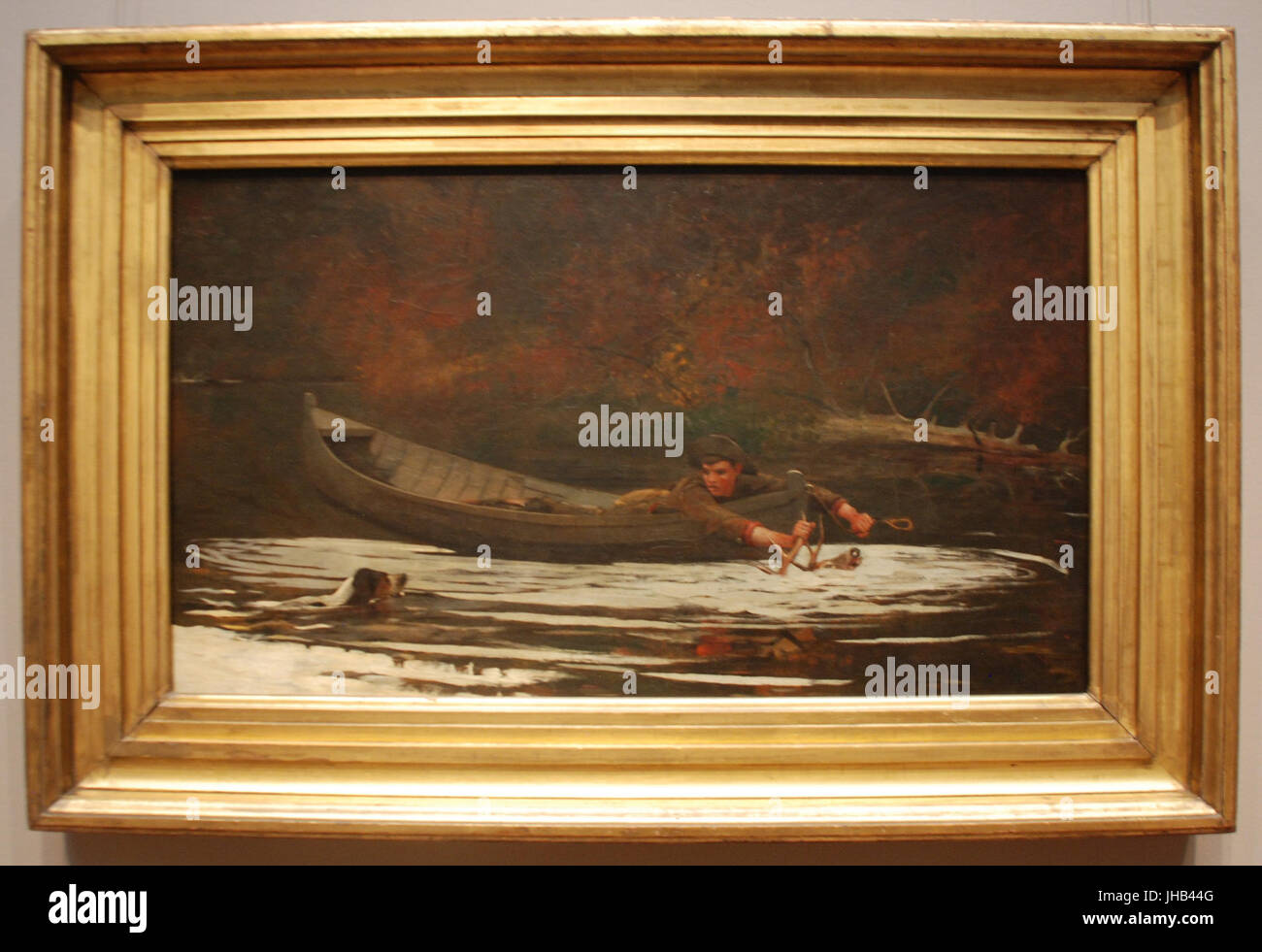 Winslow Homer - Hound and Hunter Stock Photo - Alamy