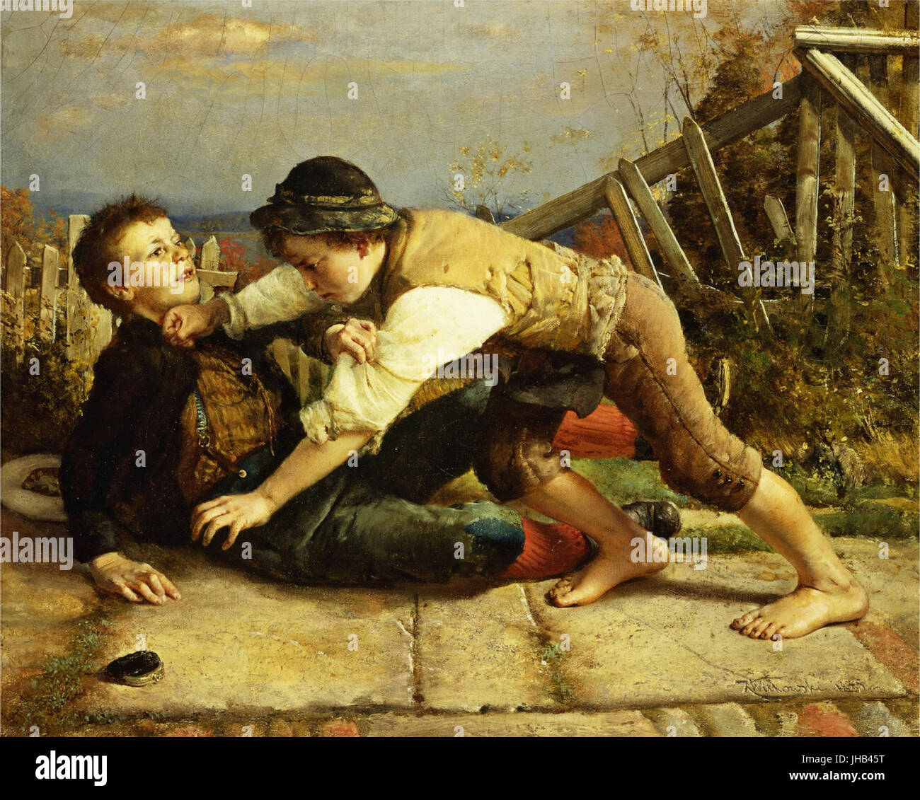 Karl Witkowski - Boyish Pranks, 1885 Stock Photo - Alamy