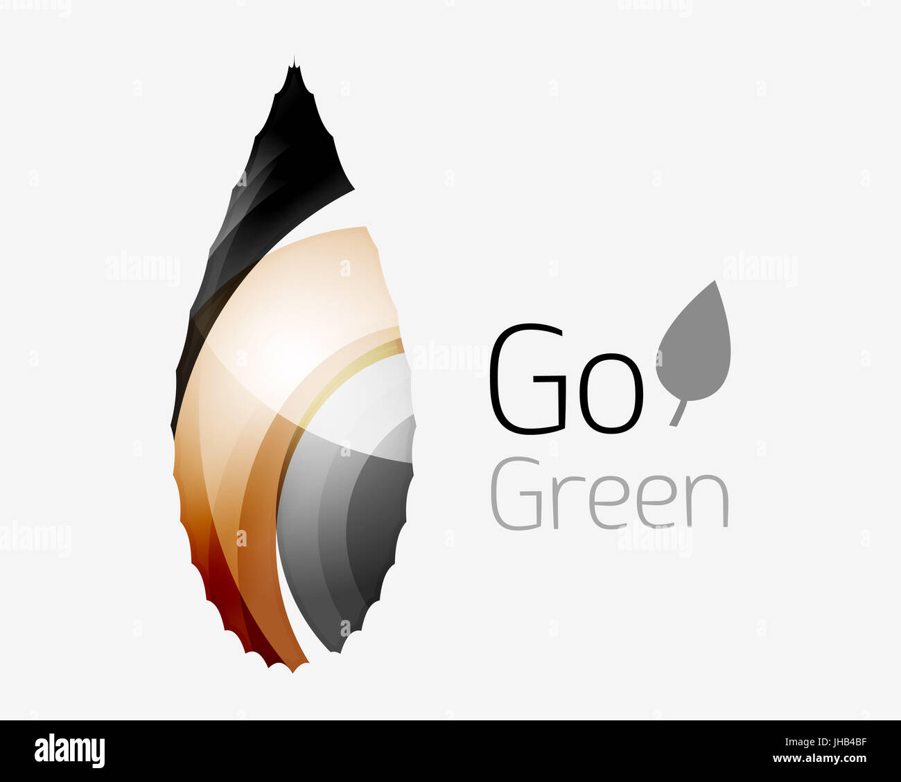 Shiny leaf icon. illustration Stock Photo - Alamy