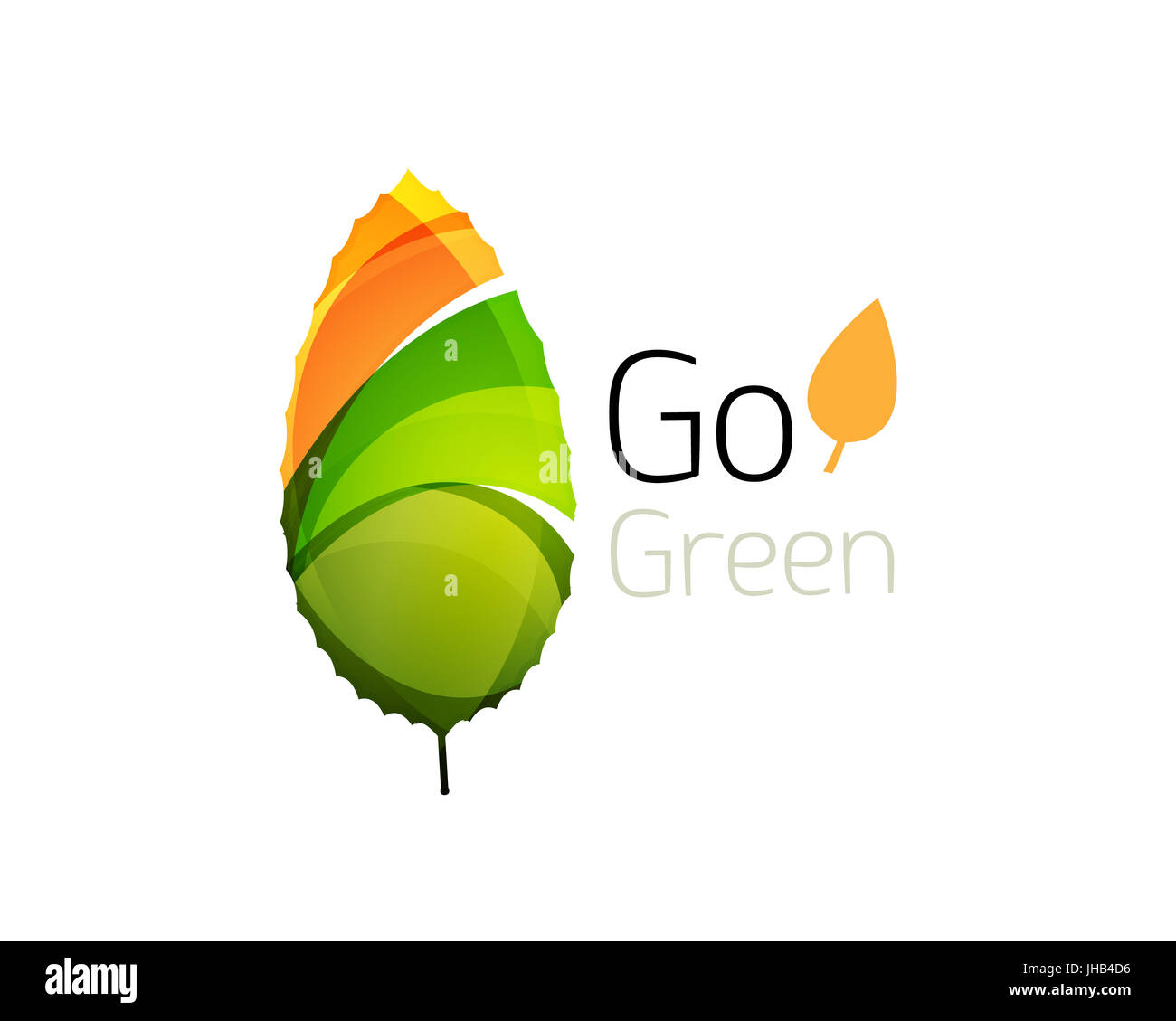 Shiny leaf icon. illustration Stock Photo - Alamy
