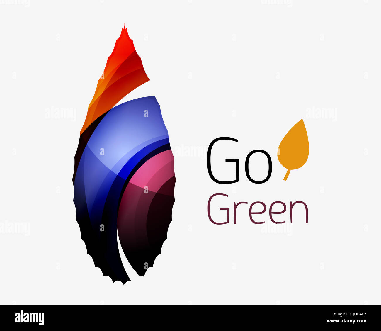 Shiny leaf icon. illustration Stock Photo - Alamy