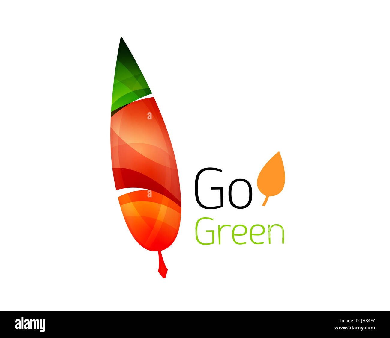 Shiny leaf icon. illustration Stock Photo - Alamy