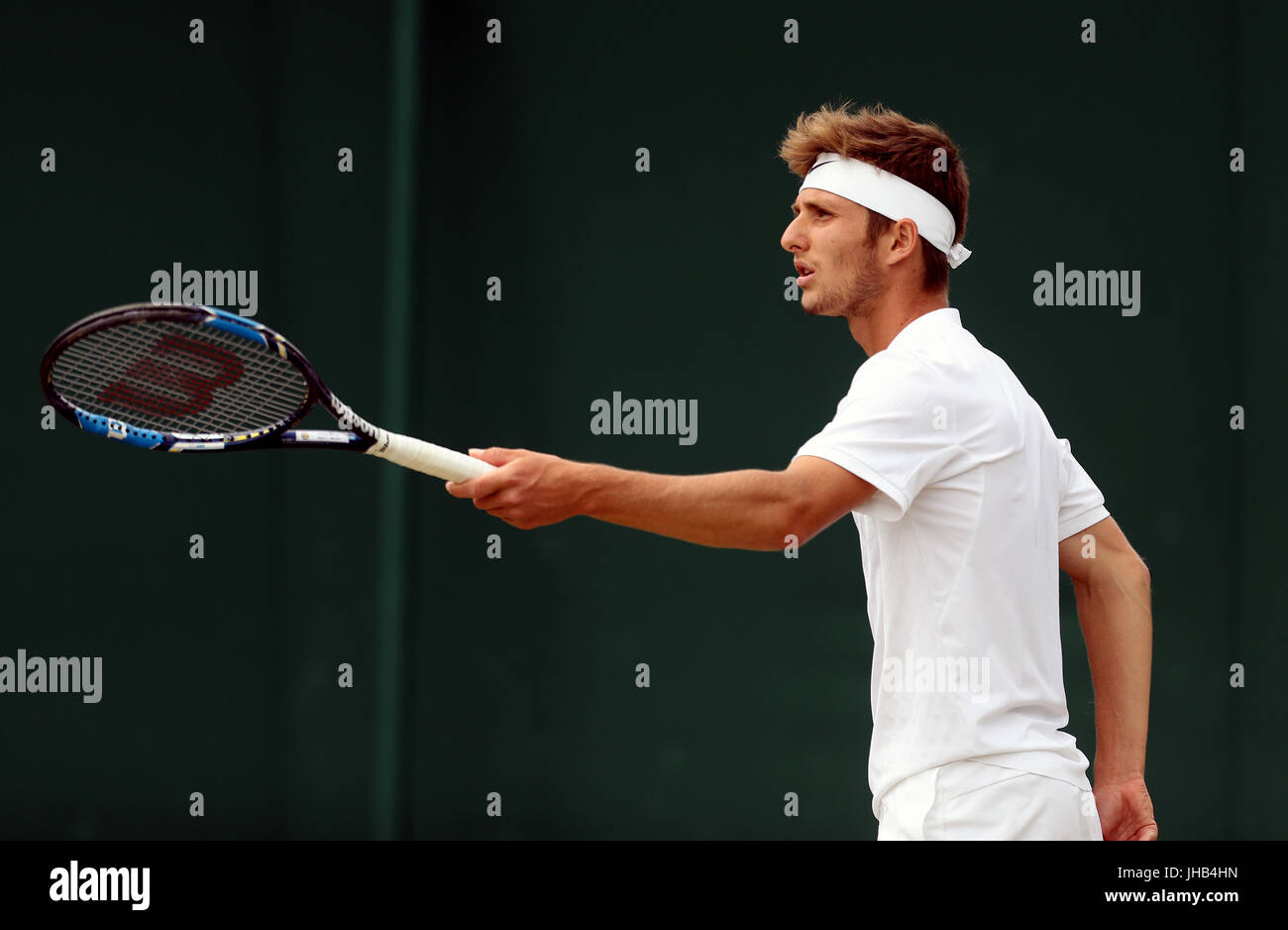 Corentin Moutet on day ten of the Wimbledon Championships at The All ...
