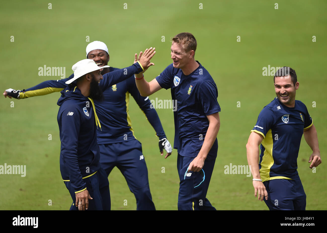 South Africa's (left to right) Hashim Amla, Andile Phehlukwayo, Chris ...