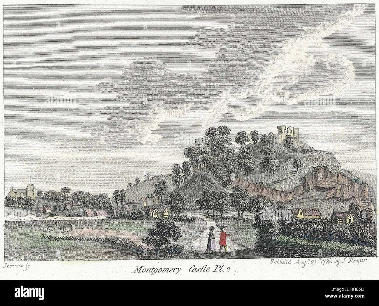 Montgomery Castle. Pl.2 Stock Photo - Alamy