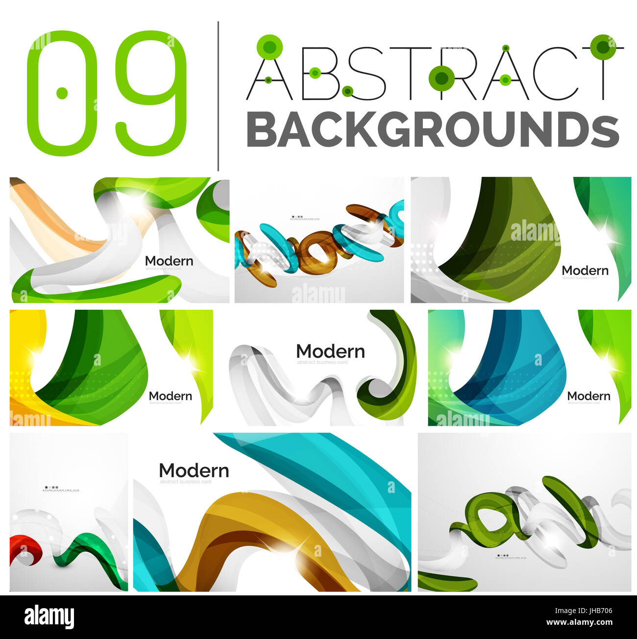 Pack of abstract backgrounds - smooth elegant unusual waves in ...