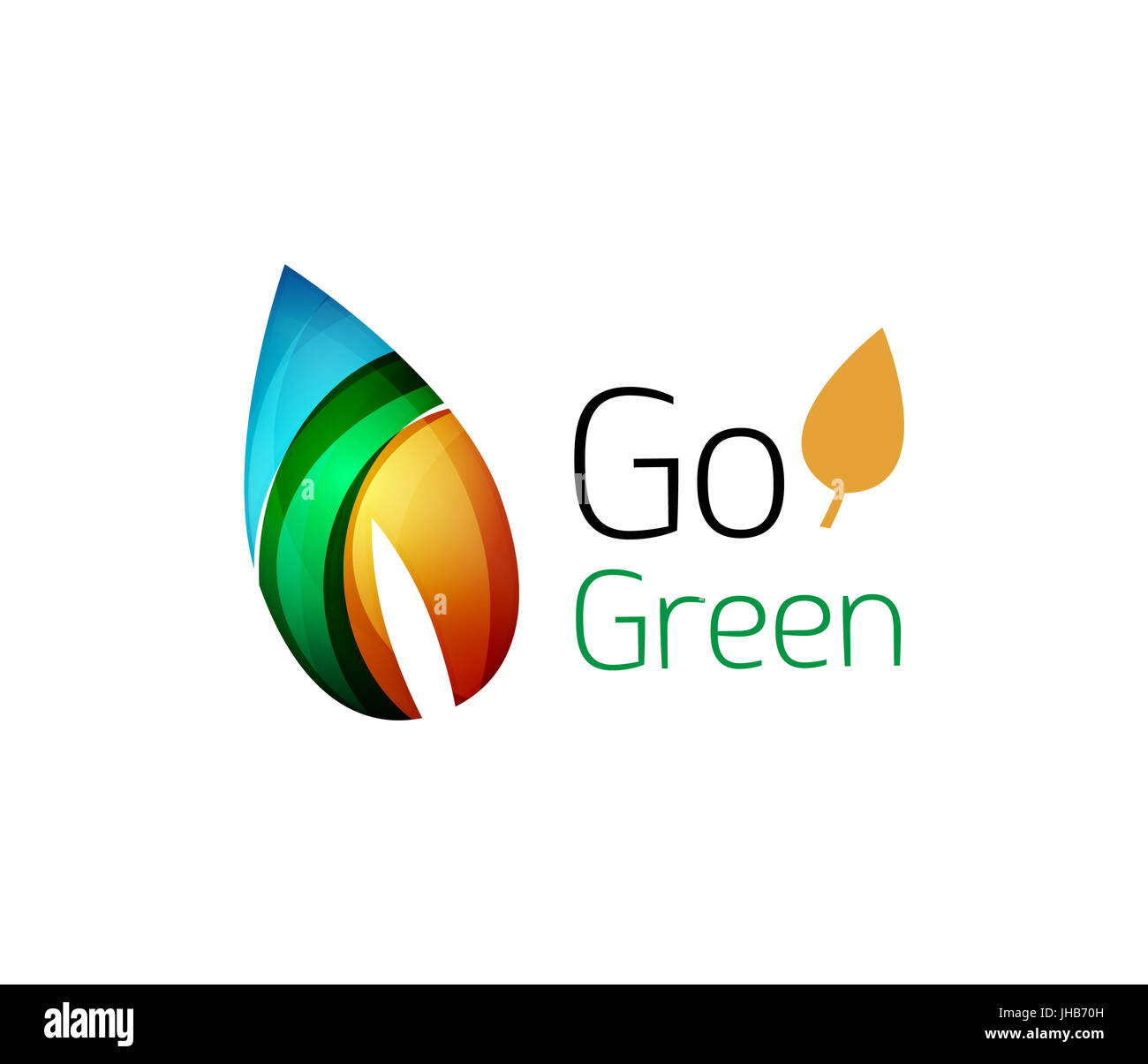 Minimalistic modern abstract leaf design, nature logo. illustration ...