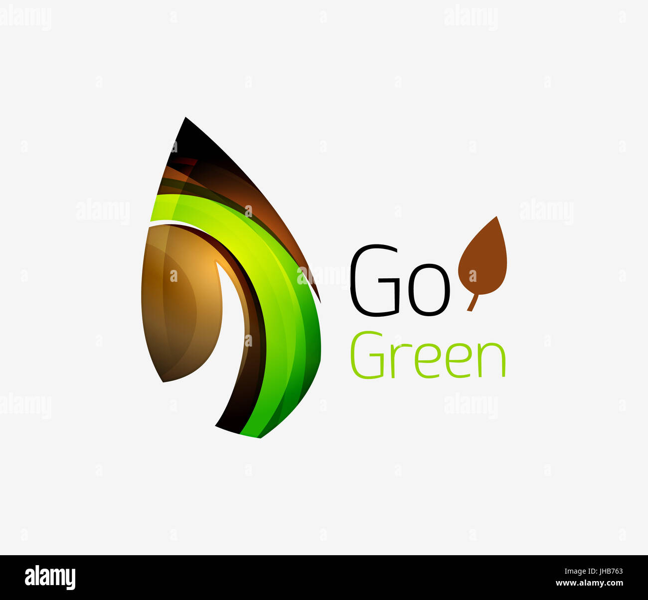 Shiny leaf icon. illustration Stock Photo - Alamy