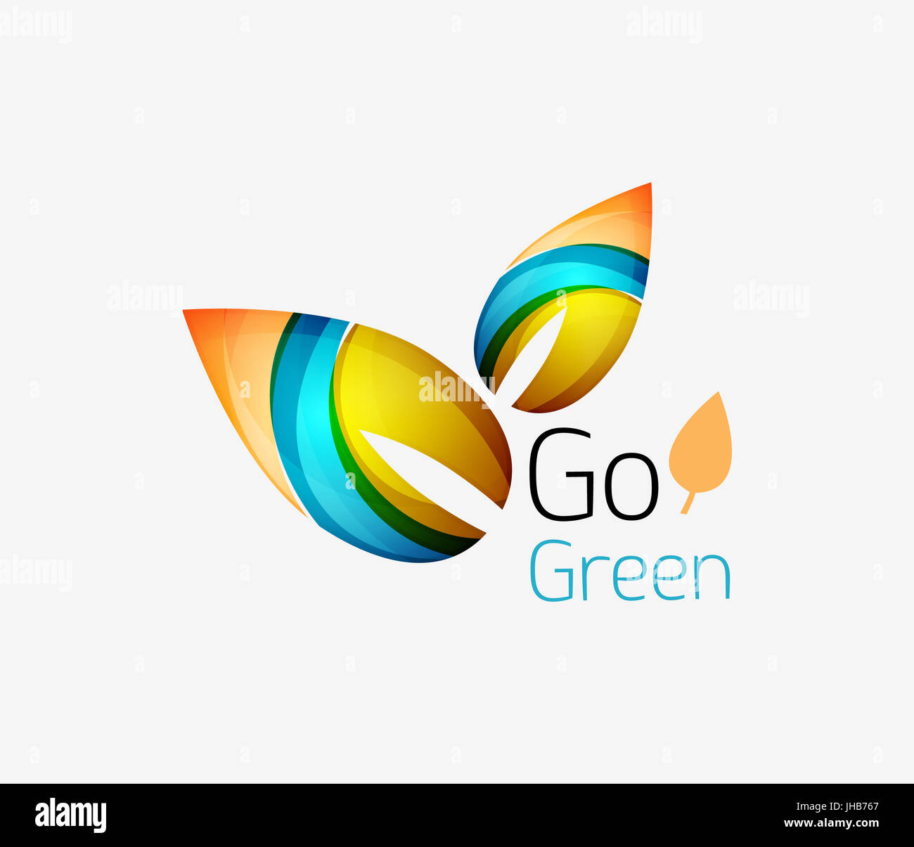 Shiny leaf icon. illustration Stock Photo - Alamy