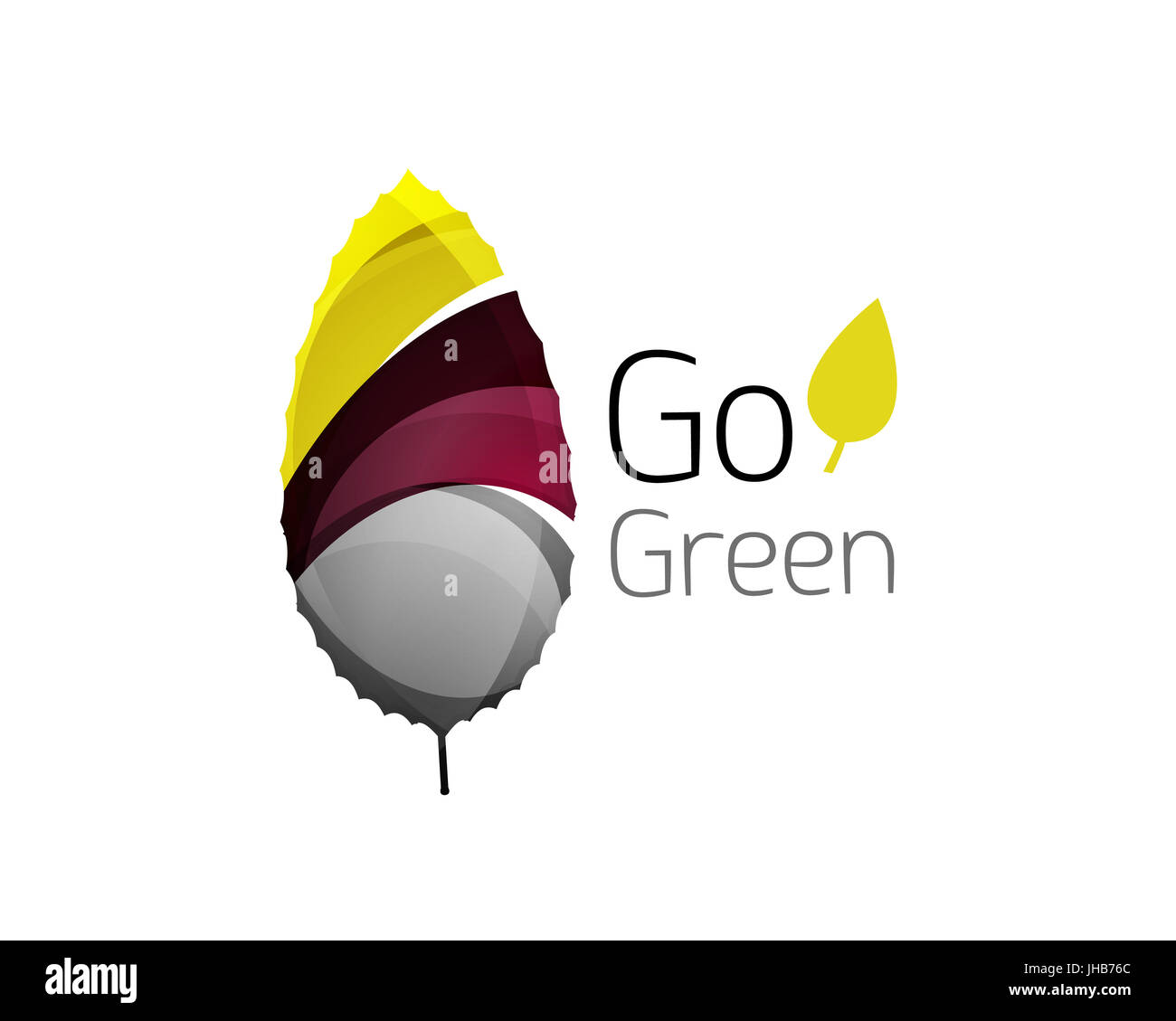 Shiny leaf icon. illustration Stock Photo - Alamy