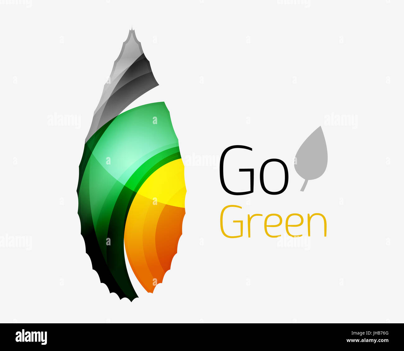 Shiny leaf icon. illustration Stock Photo - Alamy