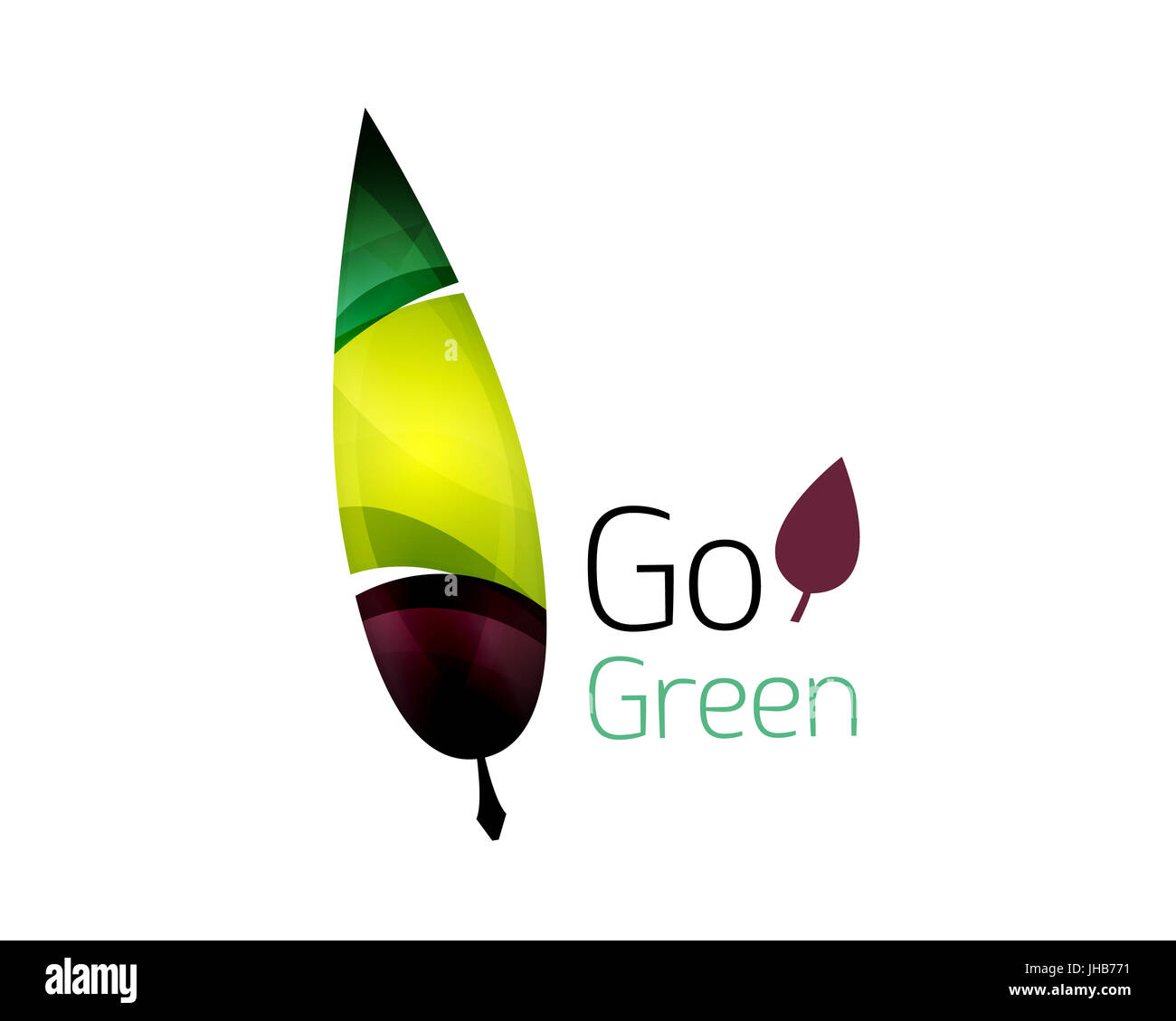 Shiny leaf icon. illustration Stock Photo - Alamy