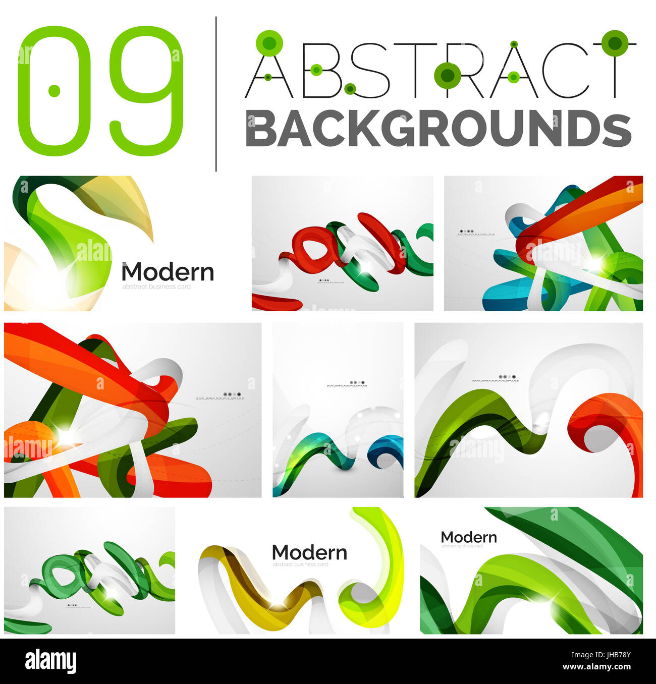 Pack of abstract backgrounds - smooth elegant unusual waves in ...