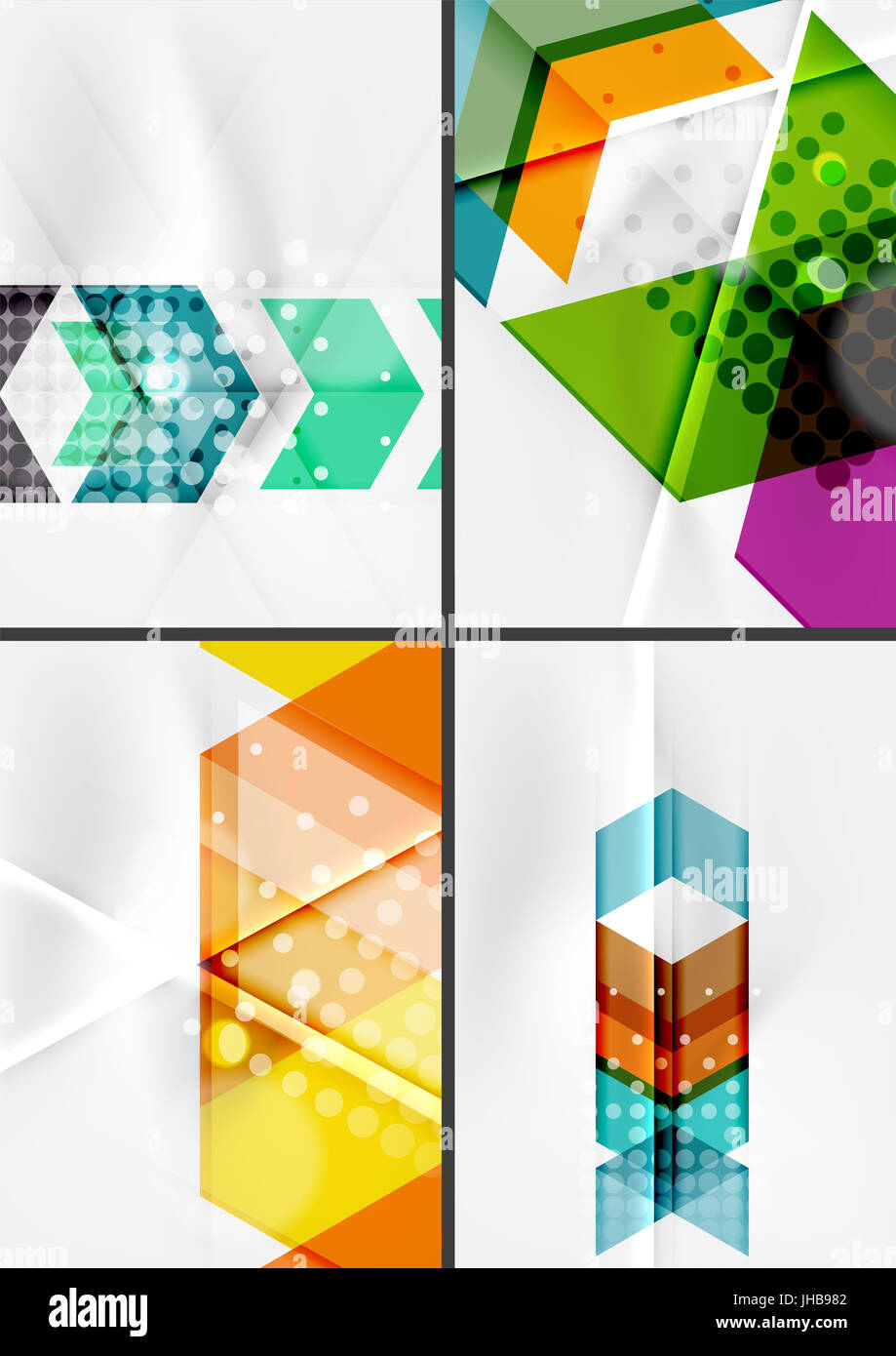 Set of angle and straight lines design abstract backgrounds. Geometric ...