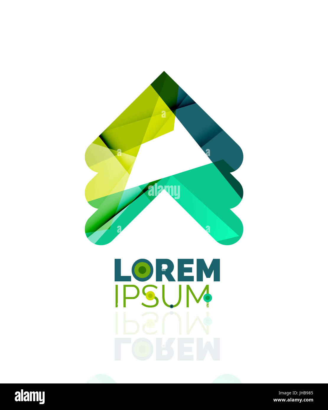 Vector arrow company logo. Geometric icon Stock Photo - Alamy