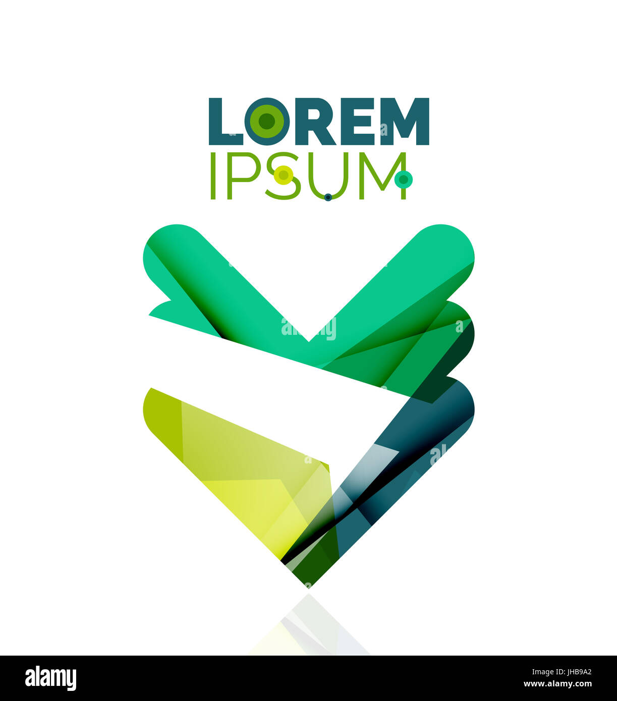 Vector arrow company logo. Geometric icon Stock Photo - Alamy