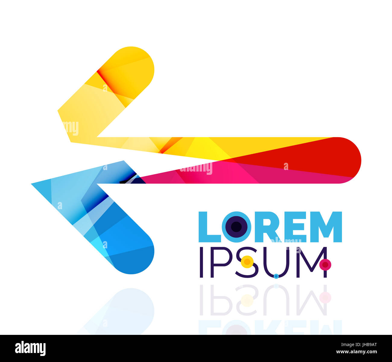 Vector arrow company logo. Geometric icon Stock Photo - Alamy